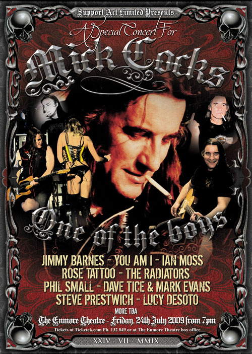 Benefit Concert for Mick Cocks of the Tatts