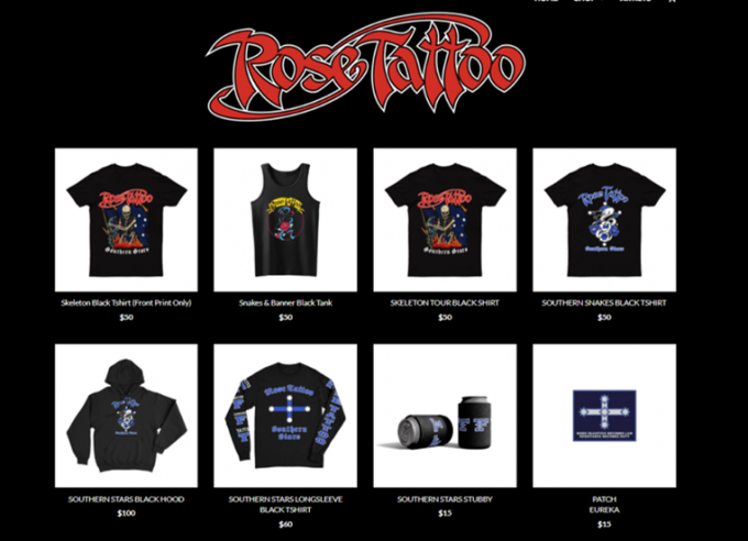 Merchstore - Rose Tattoo